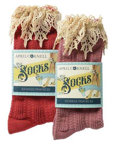April Cornell Victorian Trading Company Lacy Slouch Socks 35131 by Vic ...